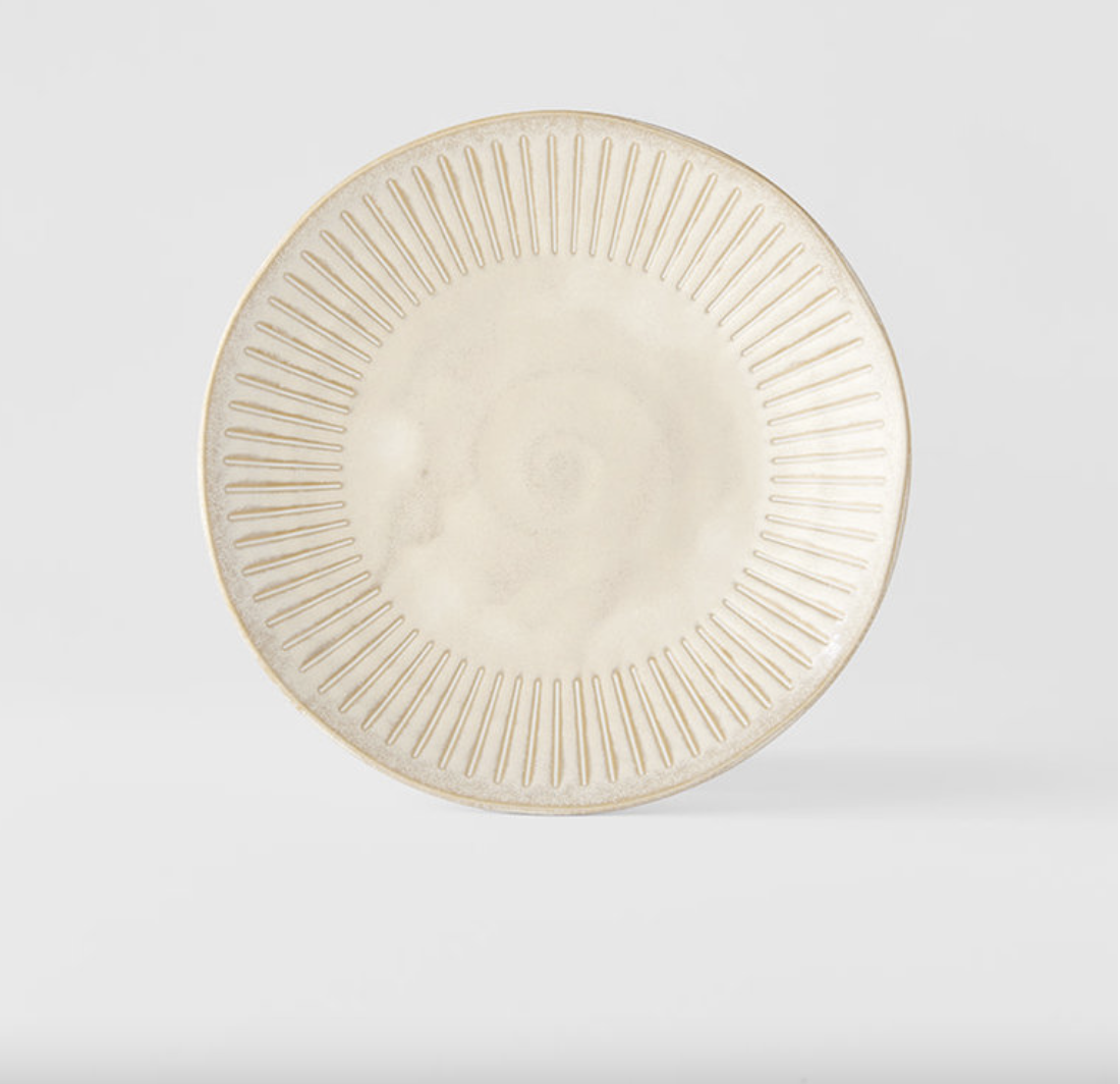 RIDGED ALABASTER DINNER PLATE 25.4D 3.6H – Made In Japan UK