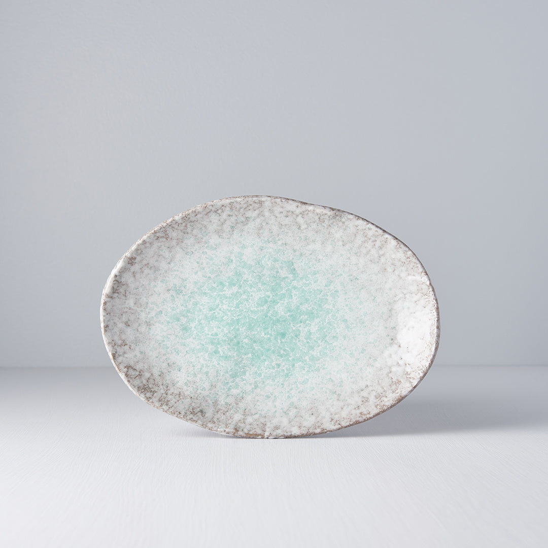 Aqua Splash oval plate 24cm x 17cm – Made In Japan UK