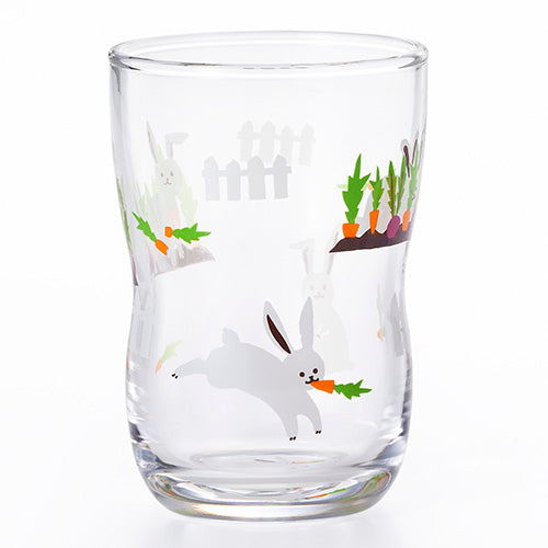 Medium 'Hide & Seek' Rabbit kids glass boxed 185ml – Made In Japan UK